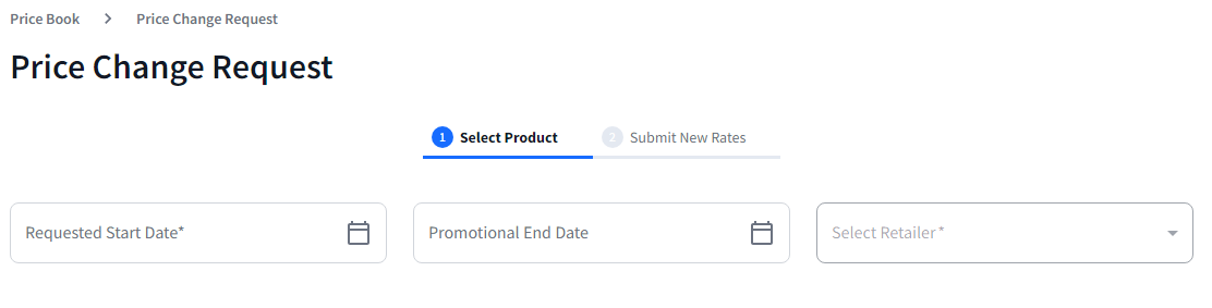 How do I submit a Price Change Request