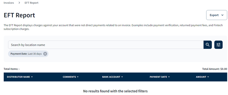 What is the EFT Report?