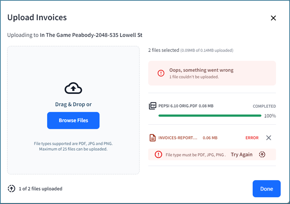 Where do I upload and manage my non-regulated invoices?