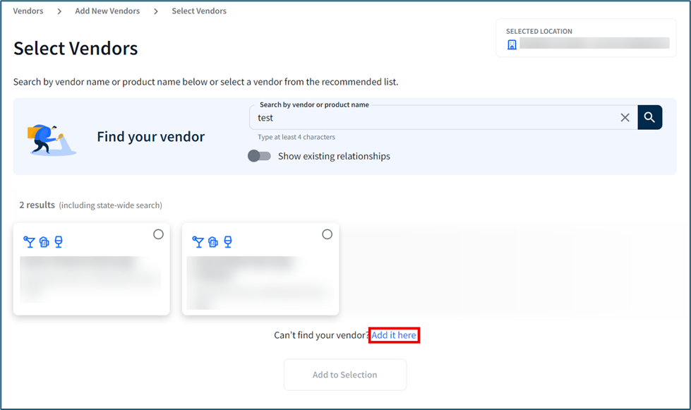 How can I add a vendor to Fintech's participating vendors list?