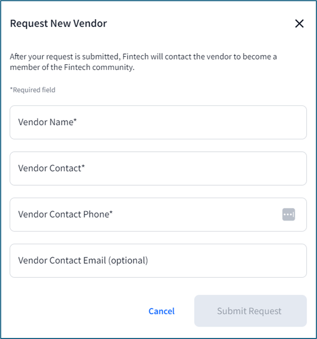How can I add a vendor to Fintech's participating vendors list?