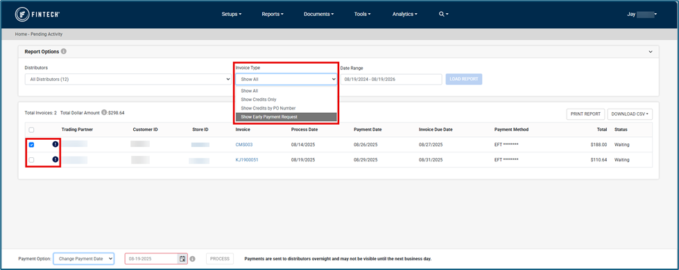 Can I pay my invoices in FMS before their due date?