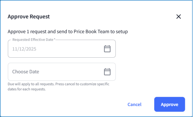 Manage Vendor Price Book Requests